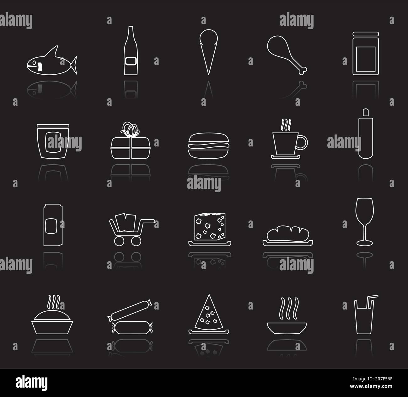 Aliments culinaires Banque d'images vectorielles - Alamy