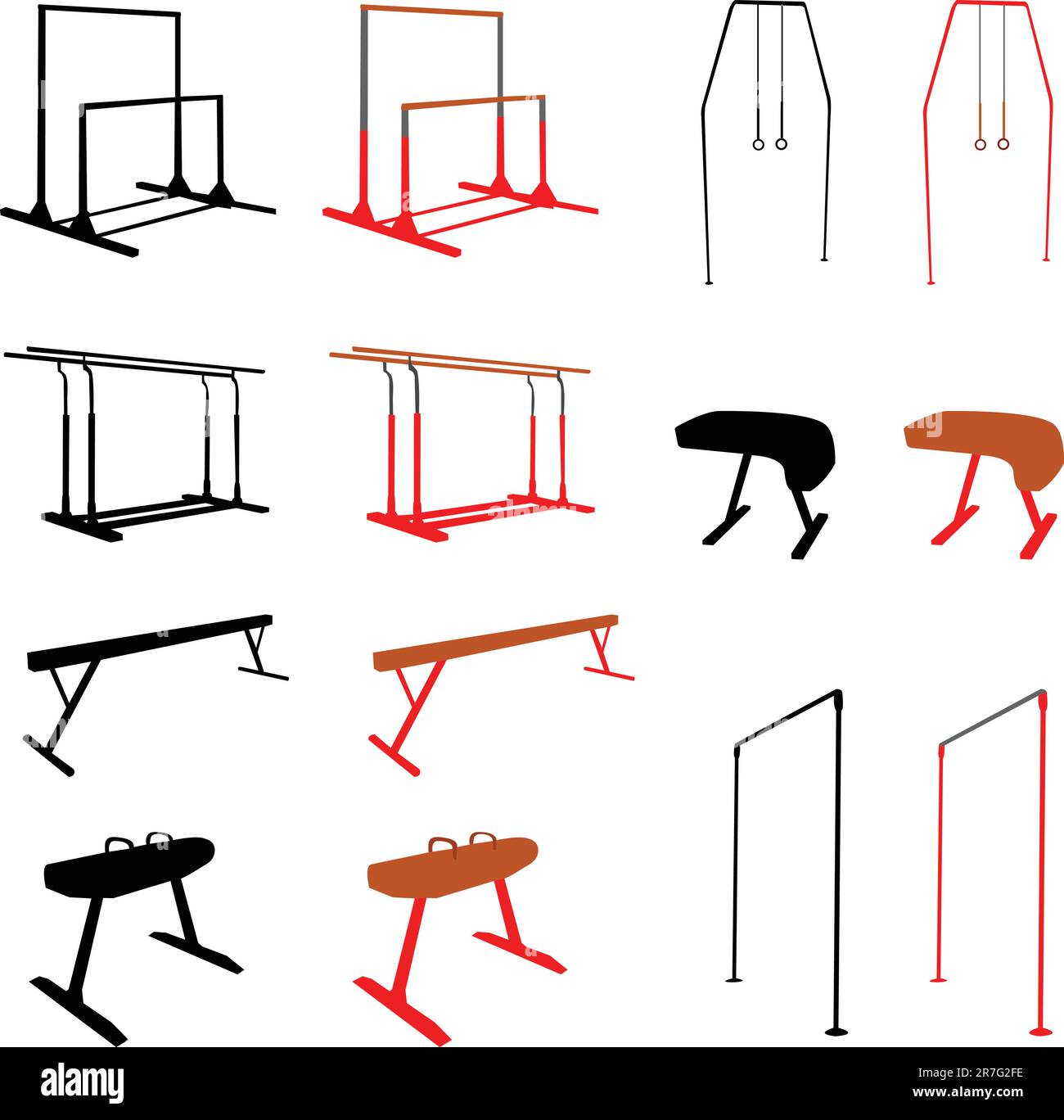 Gymnastique à la barre fixe Banque d'images détourées - Alamy