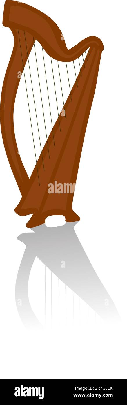 Harpe dorée Banque d'images détourées - Alamy