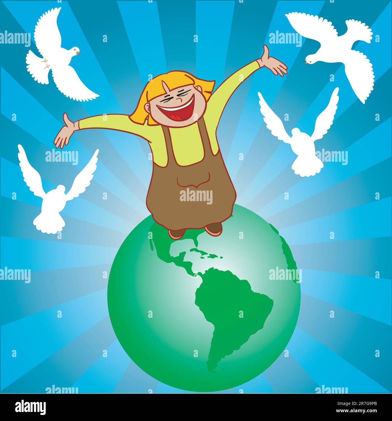 Worl view Banque d'images vectorielles - Alamy