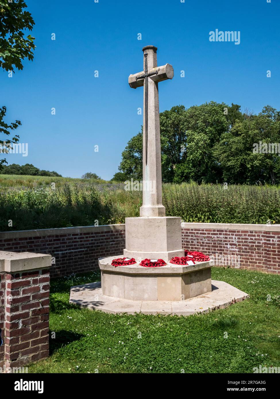 Le cimetière du Devonshire marque la position d'une tranchée ...