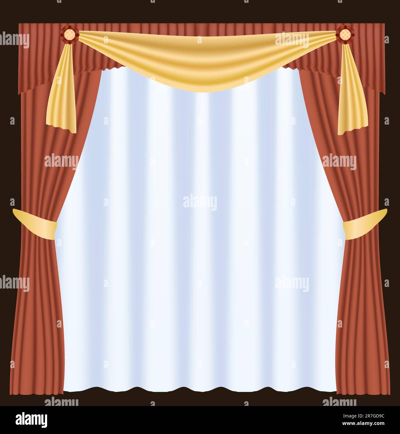 Conception de rideaux Banque d'images vectorielles - Alamy