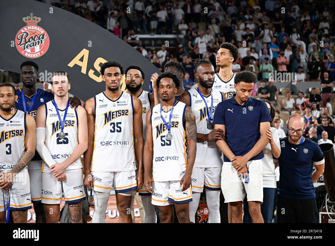 Paris, France. 15th juin 2023. Victor Wembanyama lors du match de basket-ball d'élite Betclic ...