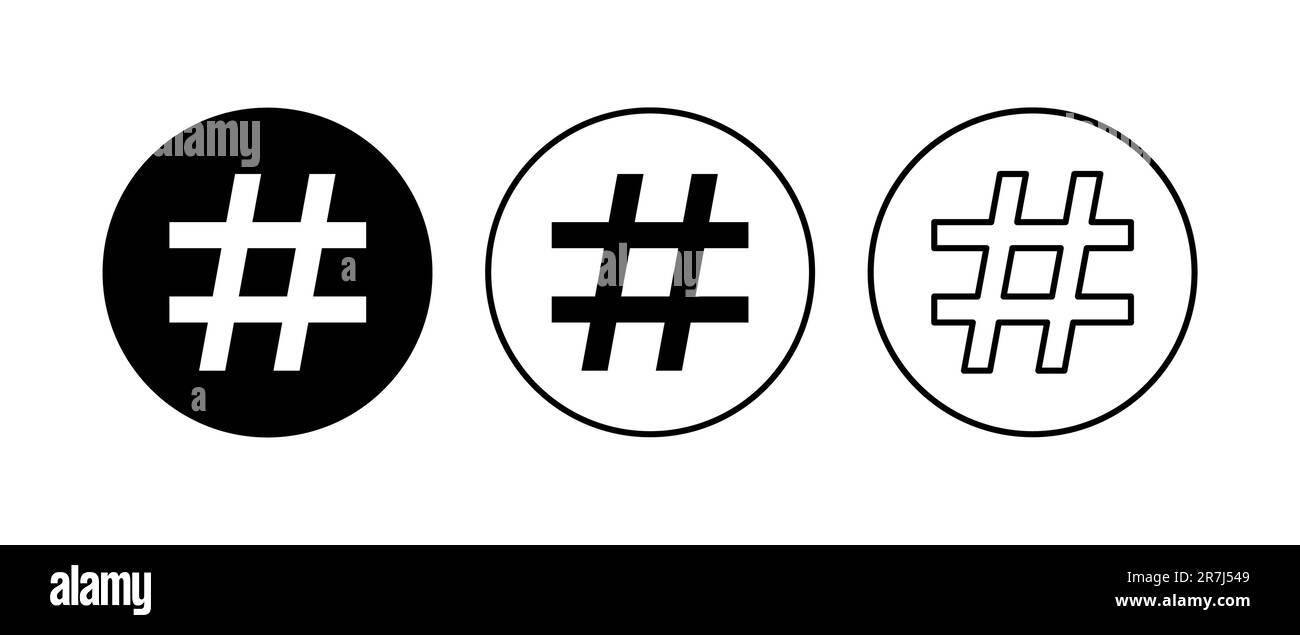 Symbole de hashtag Banque d'images vectorielles - Alamy