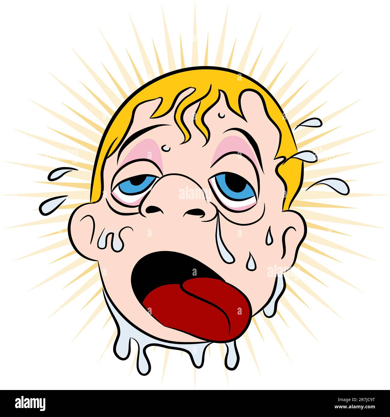 Homme en sueur Banque d'images vectorielles - Alamy
