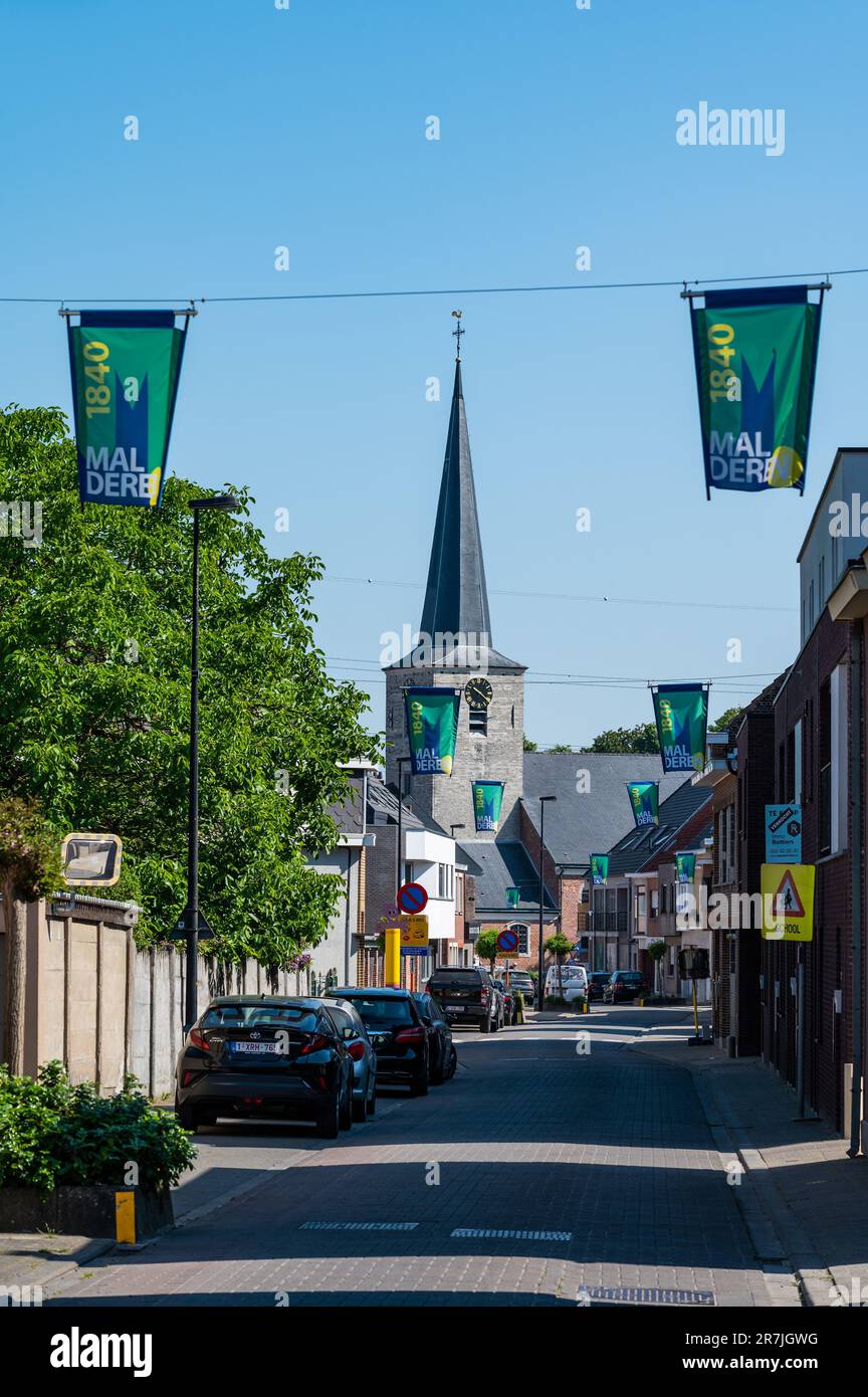 Buggenhout, région flamande de l'est, Belgique, 11 juin 2023 - rue du ...