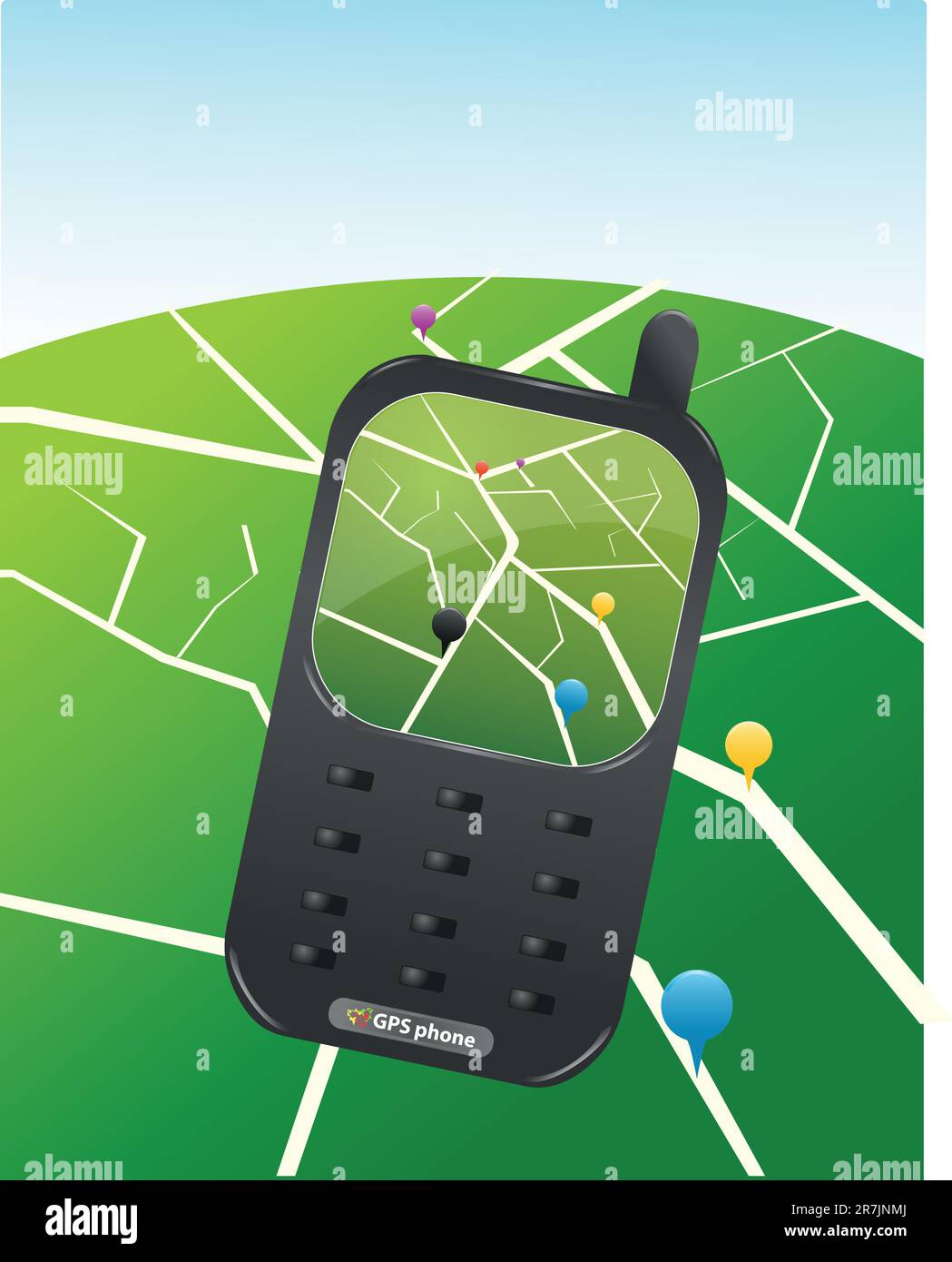 Afficher carte Banque d'images vectorielles - Alamy