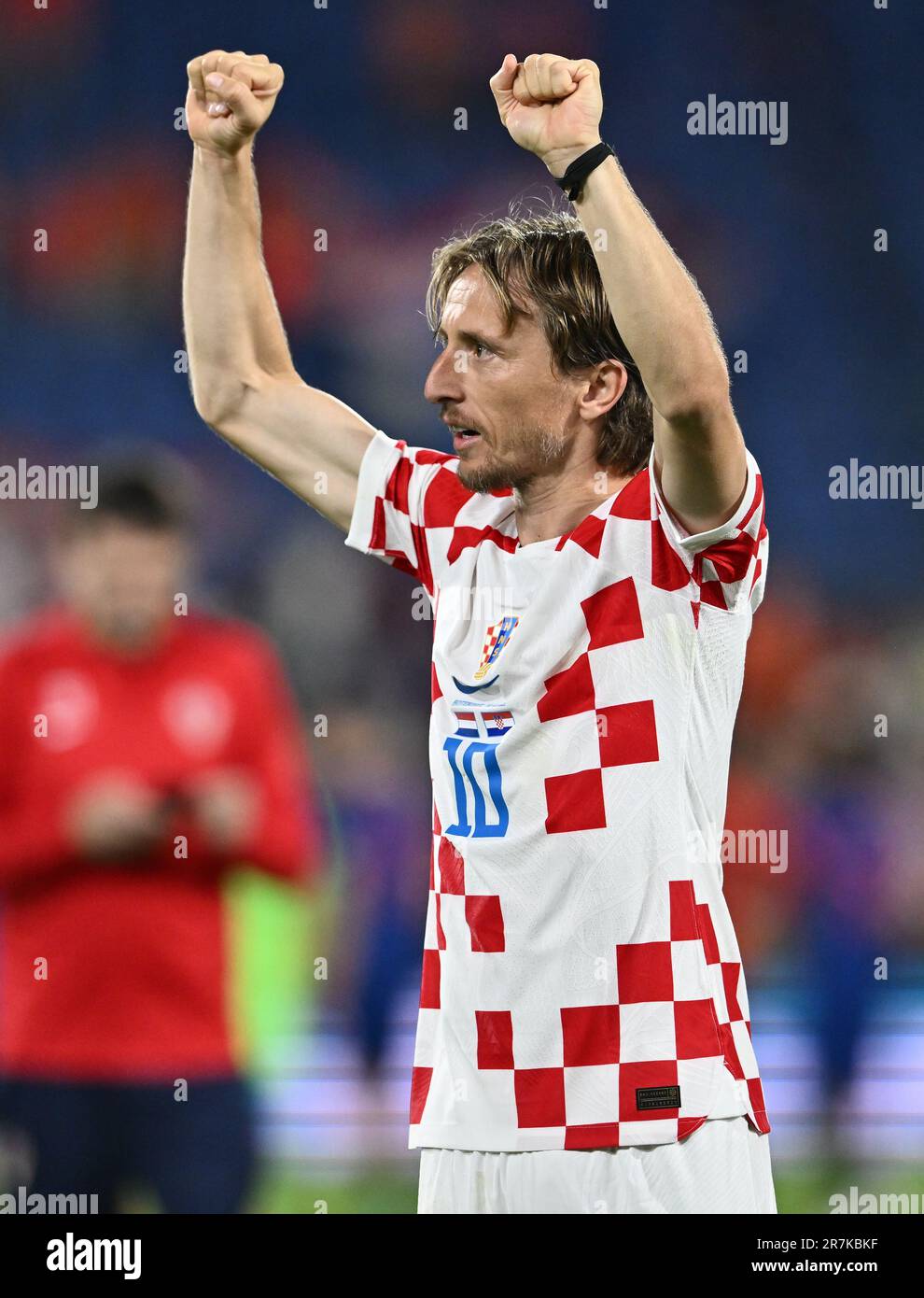 ROTTERDAM, PAYS-BAS - JUIN 14 : Luka Modric, de Croatie, célèbre la ...