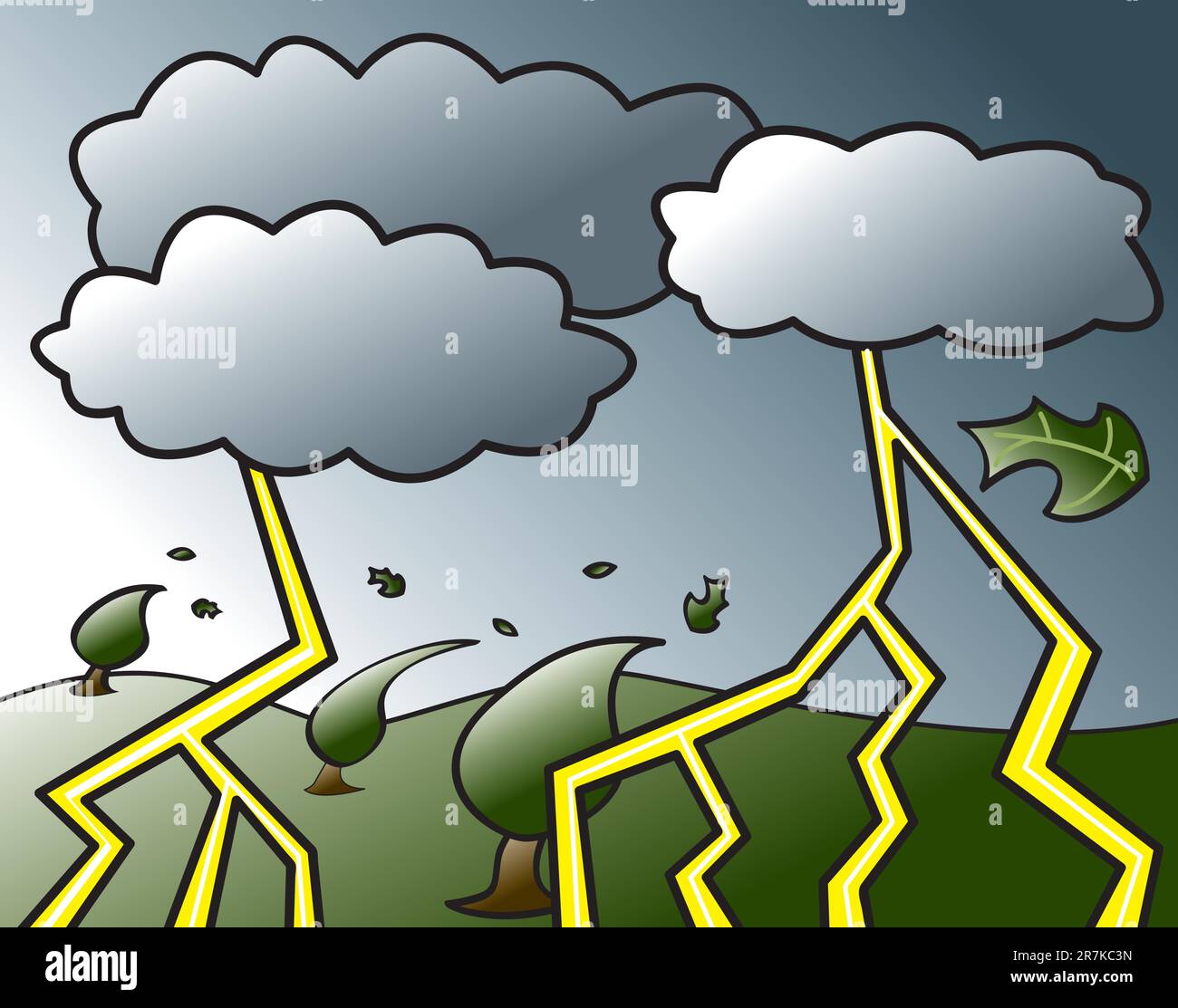 Nuage de pluie approchant Banque d'images vectorielles - Alamy