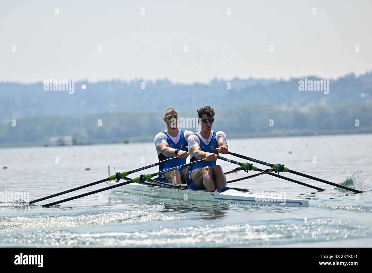 Varese, Italie. 16th juin 2023. Double Sculls de VMen, Luca Rambaldi ...