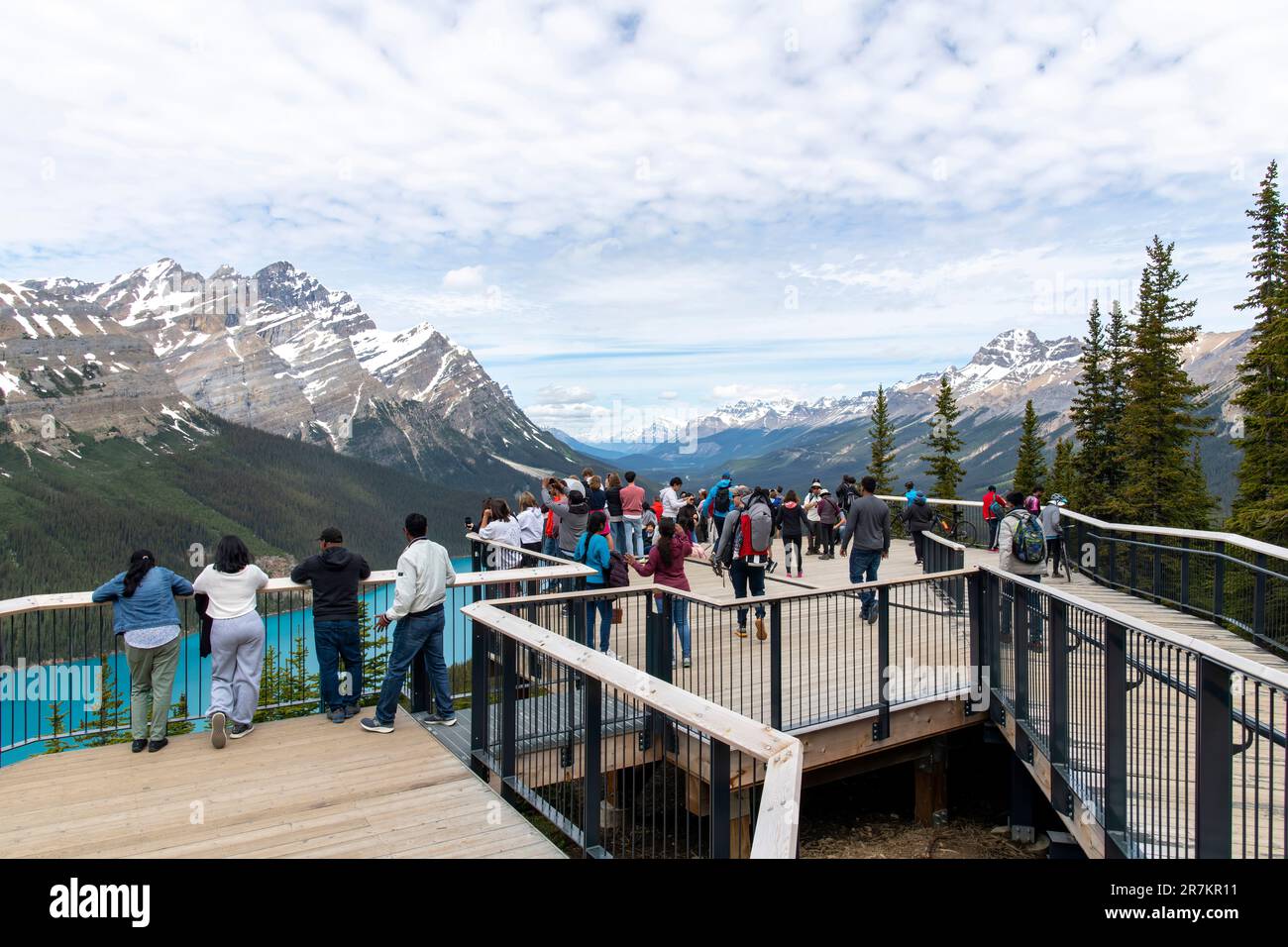 Lac Peyto, Alberta, Canada-août 2022; vue sur le point de vue supérieur ...