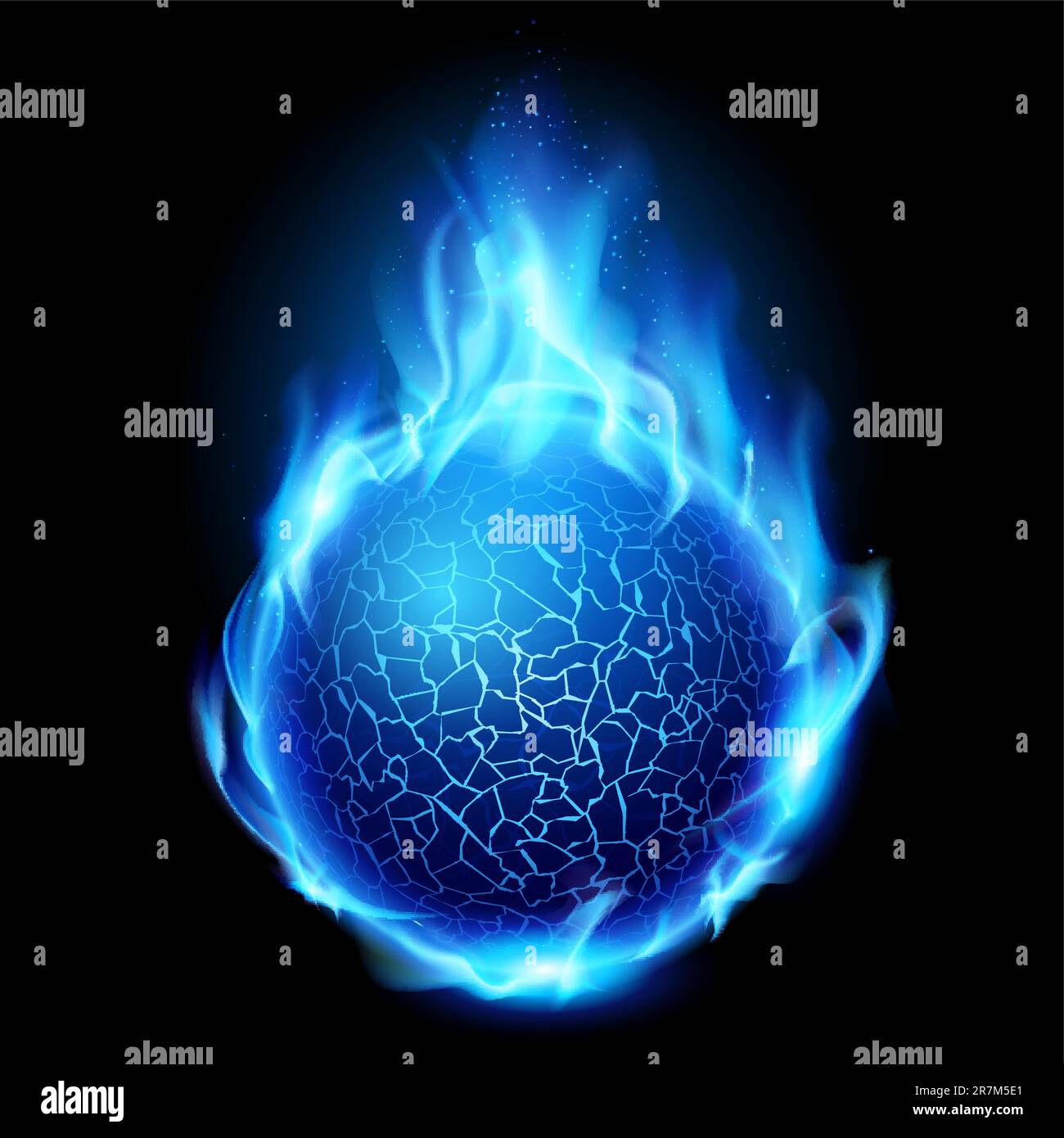 Fire ball planet illustration on Banque de photographies et d’images à ...