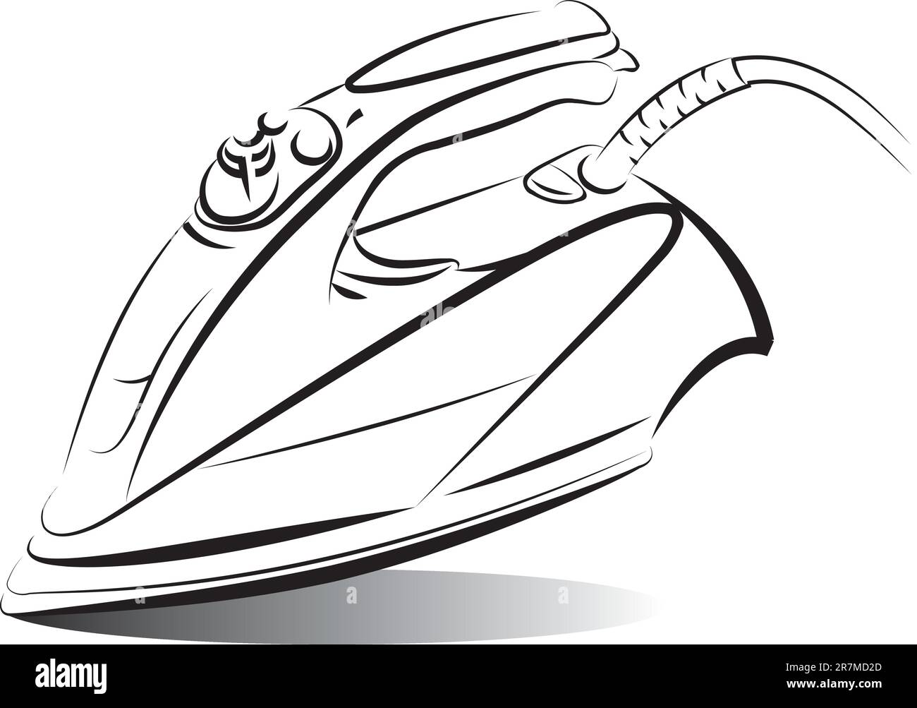 Fer à repasser dessin Banque d'images vectorielles - Alamy