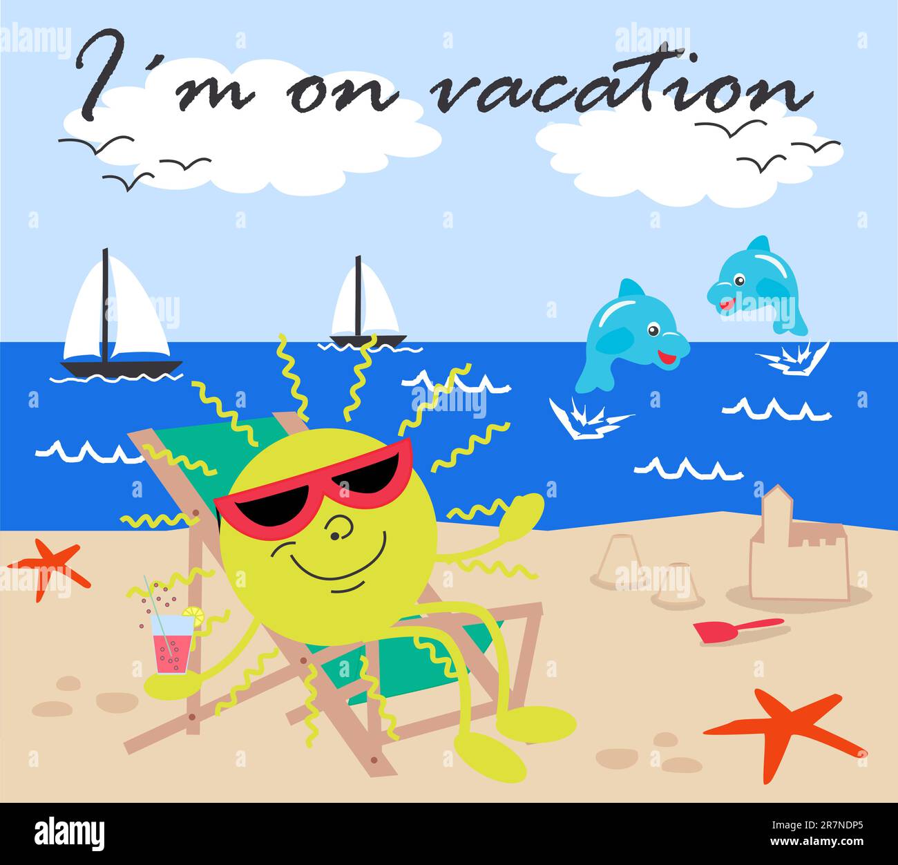 Je suis en vacance Banque d'images vectorielles - Alamy