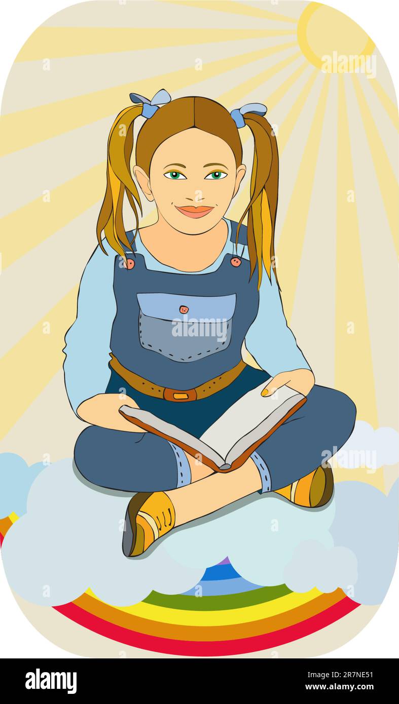 Fille ouverte Banque d'images vectorielles - Alamy