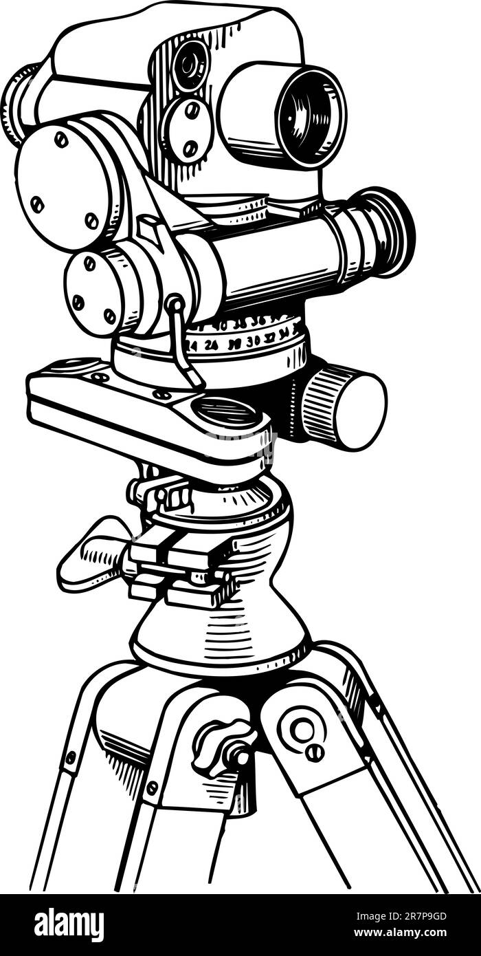 Surveyor compass Banque d'images vectorielles - Alamy