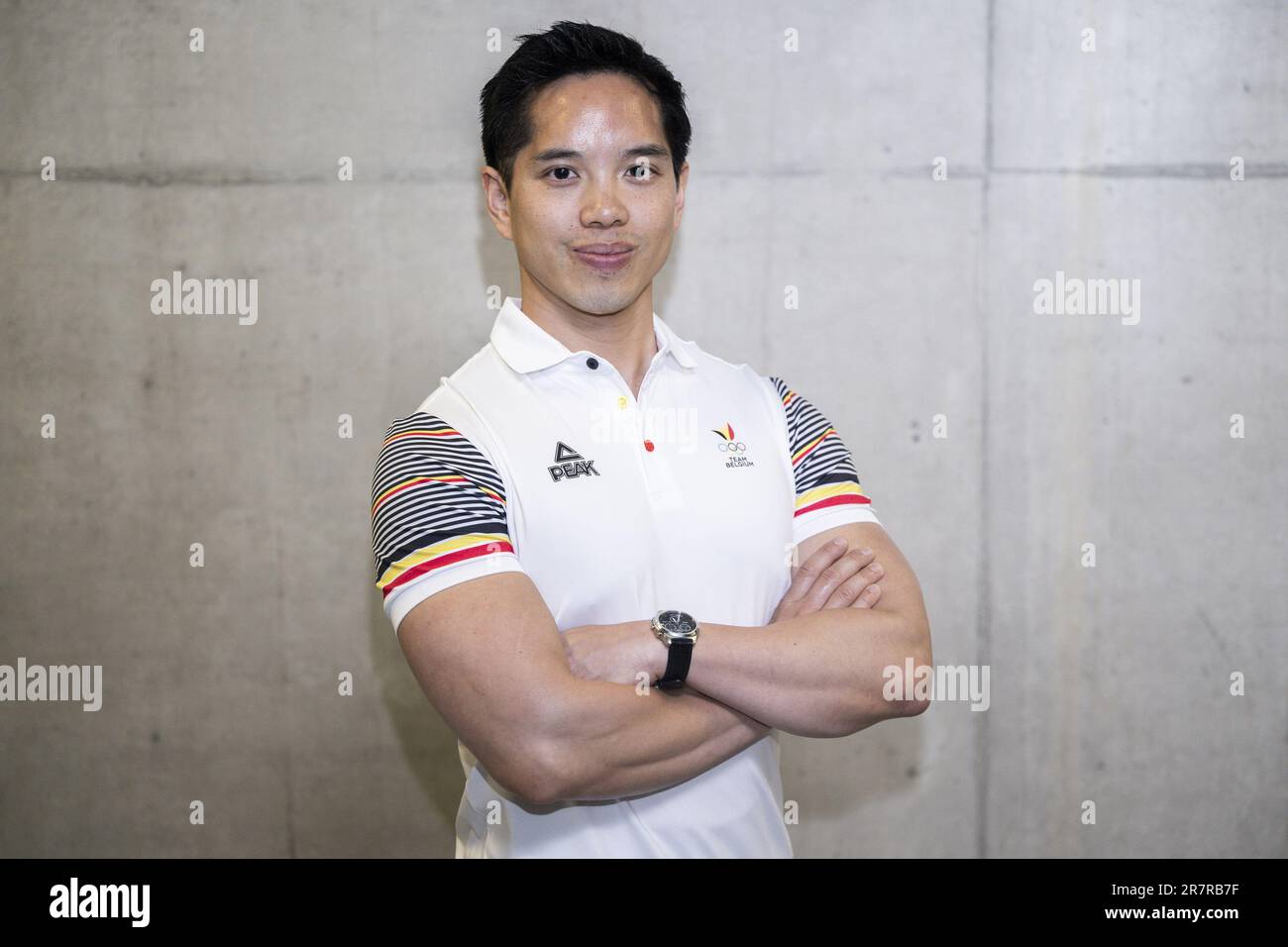 Anvers, Belgique. 15th juin 2023. Le physio belge Bao Truong pose pour le photographe lors d'un ...