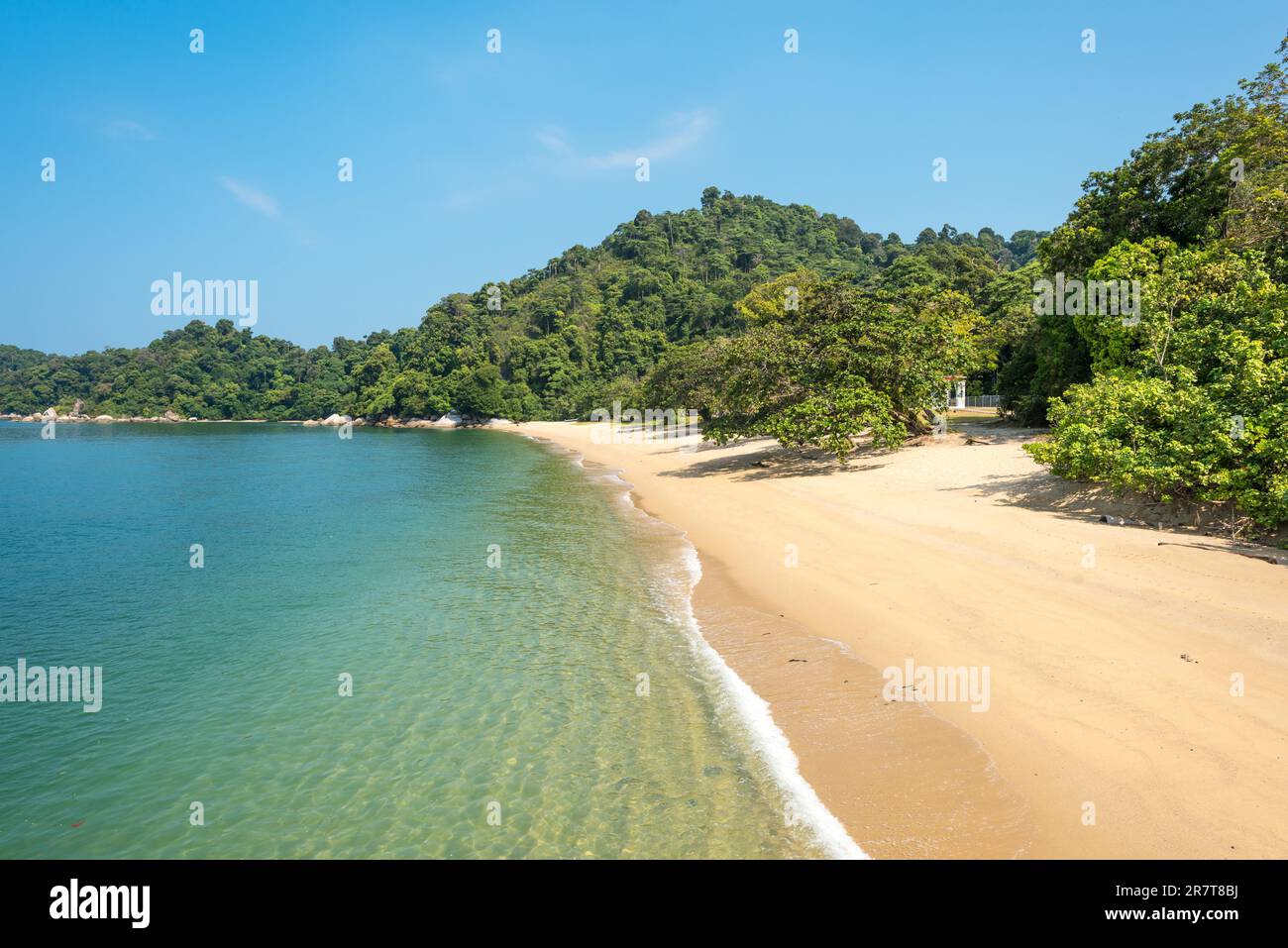 L'île de Pangkor avec la baie de la tortue près du village touristique ...