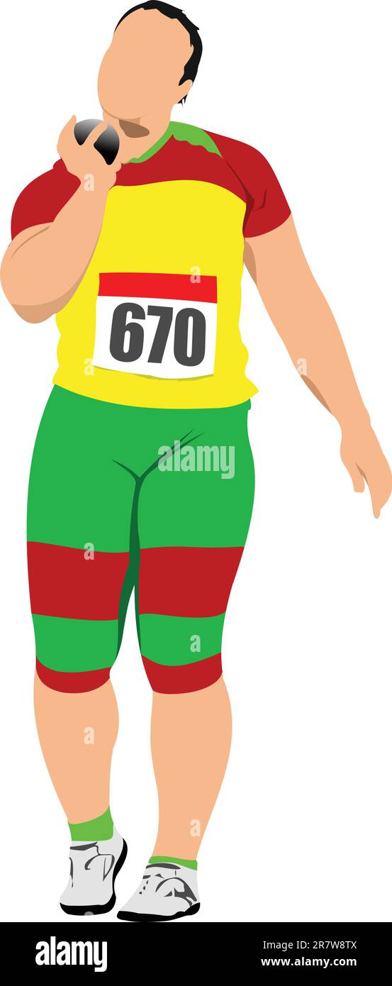 Femmes lancer du poids Banque d'images vectorielles - Alamy