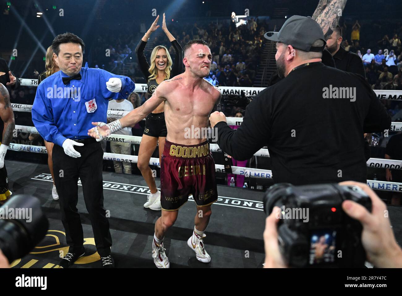 Gold Coast, Australie. 18th juin 2023. Sam Goodman (au centre) d ...