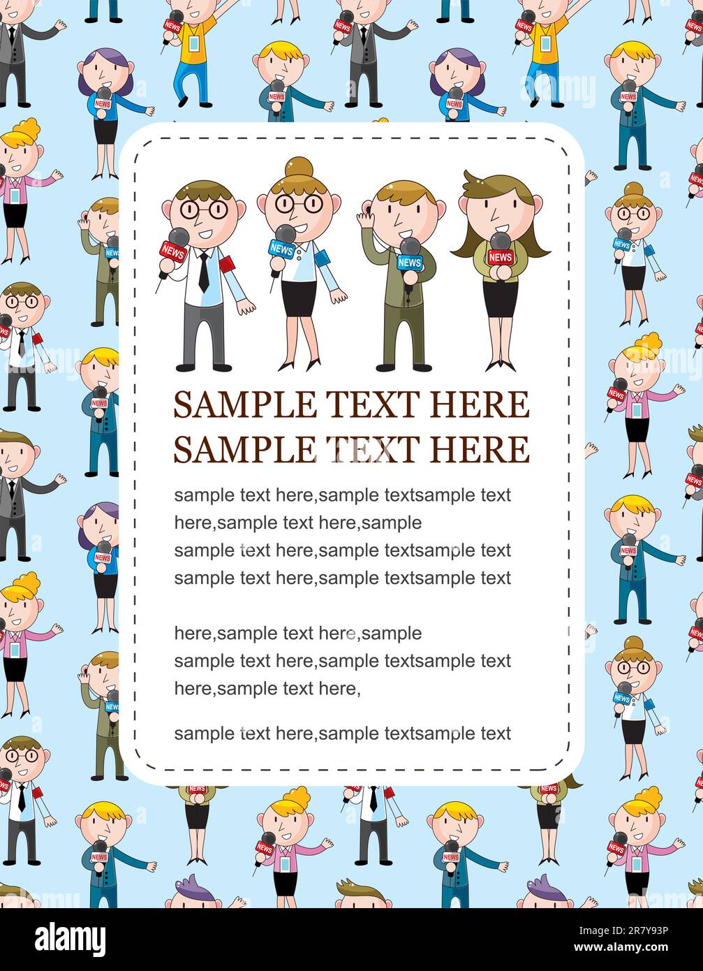 Girl reporter Banque d'images vectorielles - Alamy