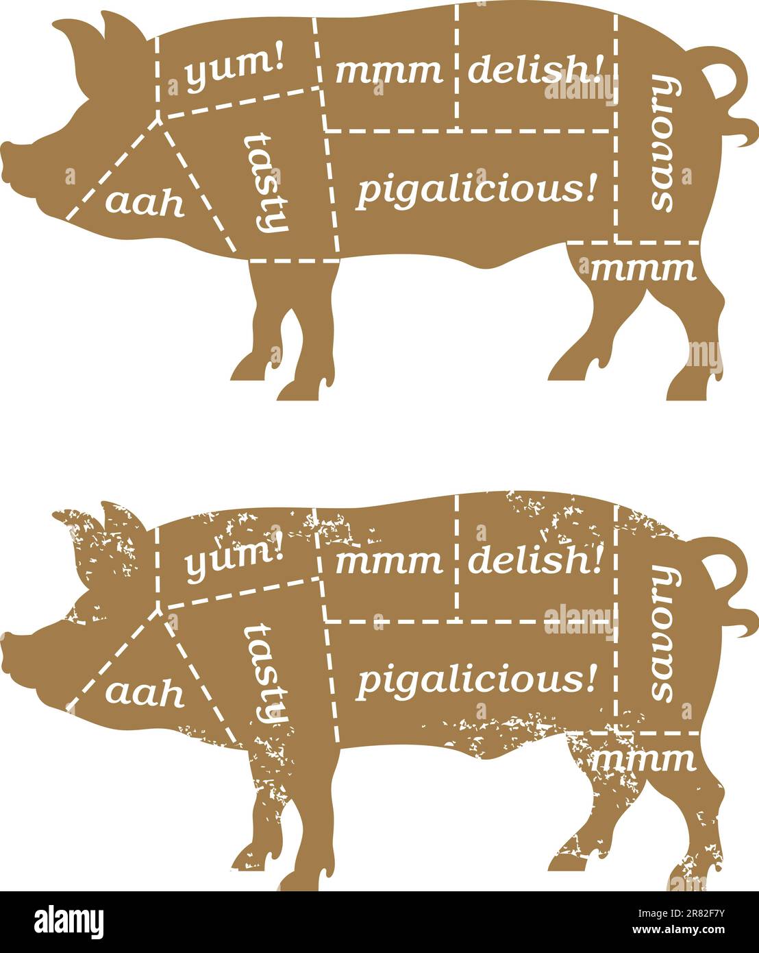 Tableau de la viande de porc Banque de photographies et d’images à ...