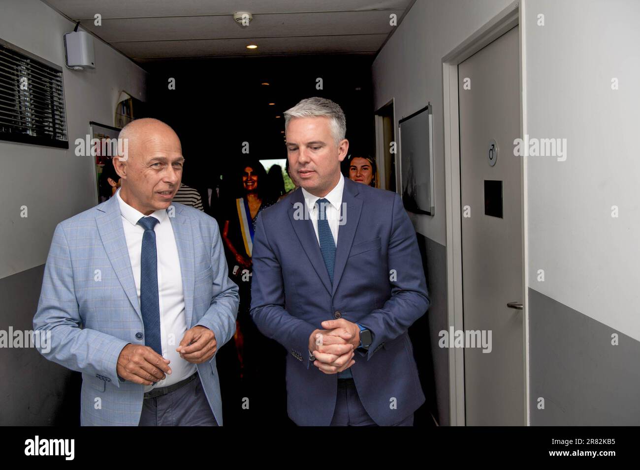Mimet, France. 16th juin 2023. (De gauche à droite) Philippe Imbach ...