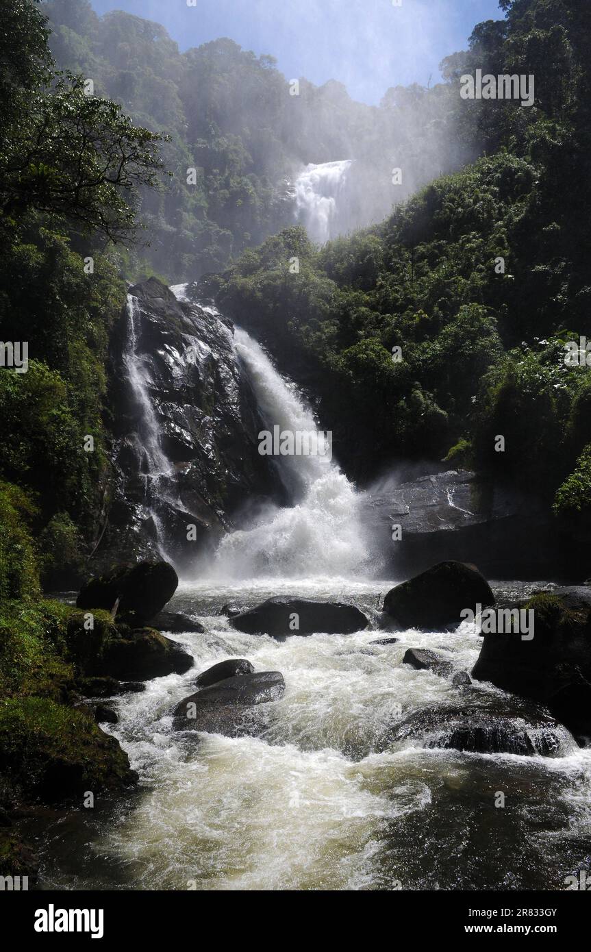Paysage de cascade de montagne Banque de photographies et d’images à ...