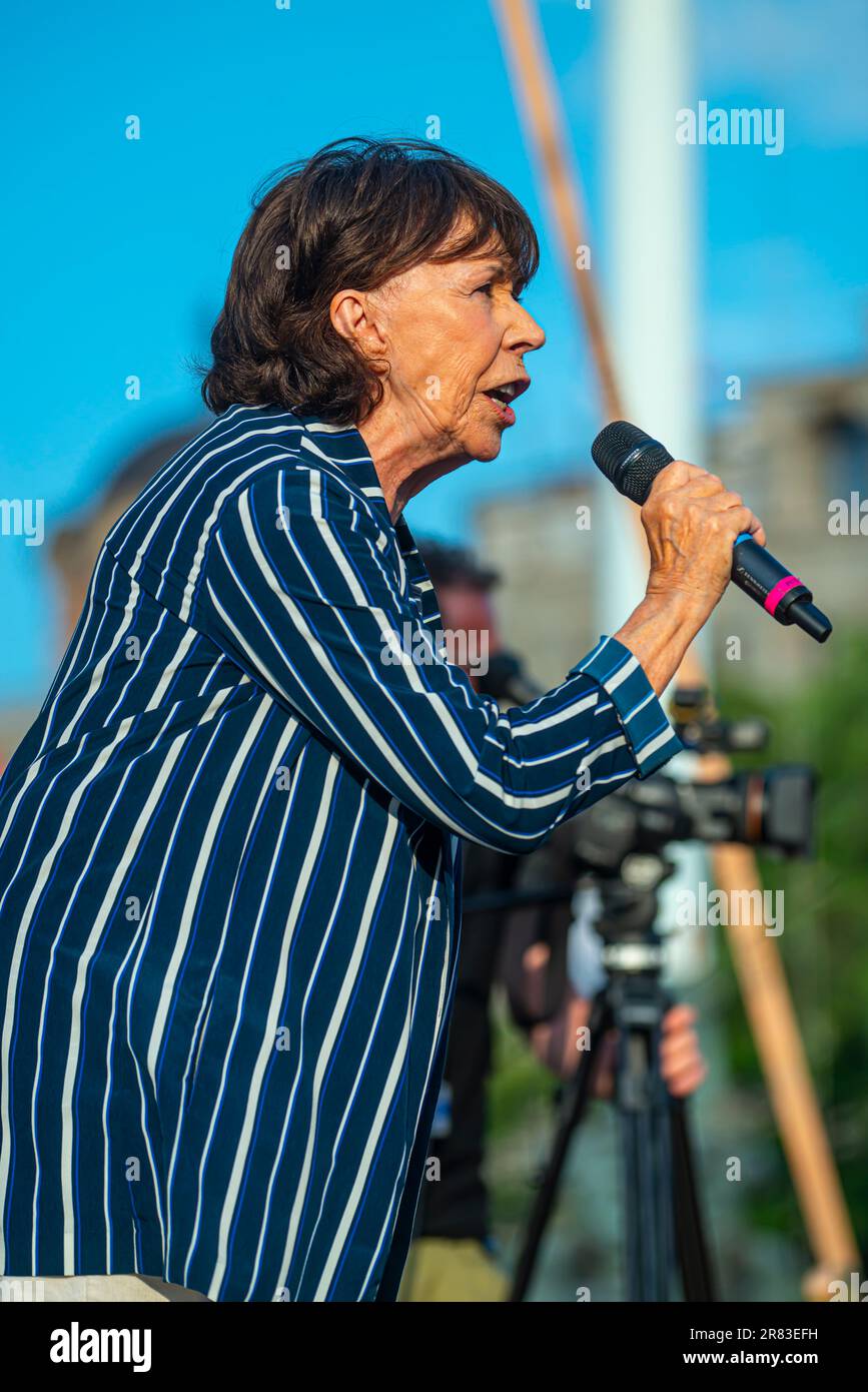 9 juin 2023, Belgrade, Serbie, l'actrice Seka Sabljic s'est adressée ...