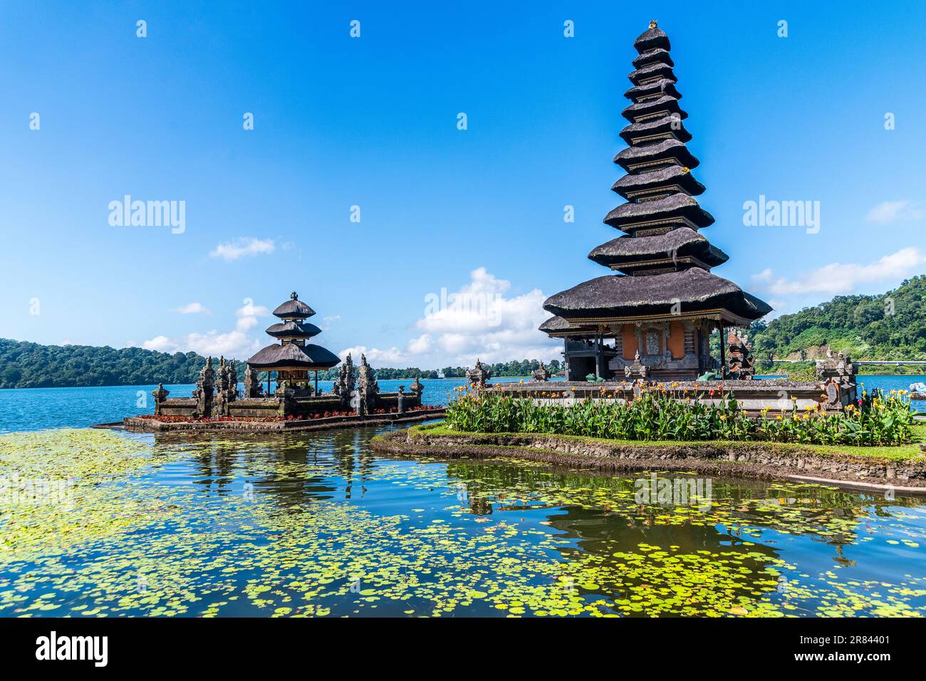 Indonésie, Bali, le temple Pura Ulun Danu Bratan du XVII siècle dédié à ...