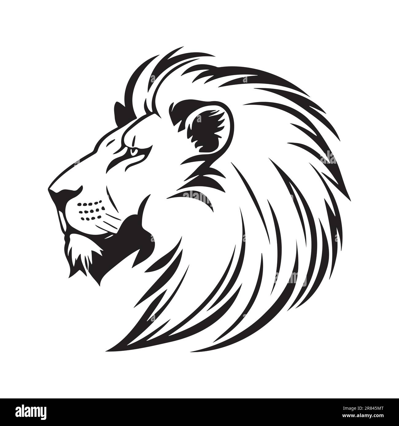 Logo silhouette de profil de tête de lion isolé sur fond blanc, icône ... Logo silhouette de profil de tête de lion isolé sur fond blanc, icône ...