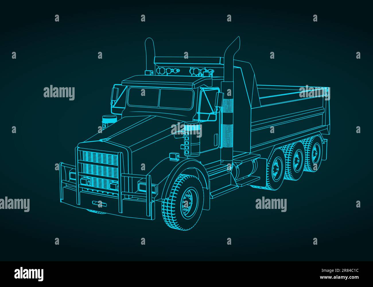Camion à benne basculante Banque d'images vectorielles - Alamy