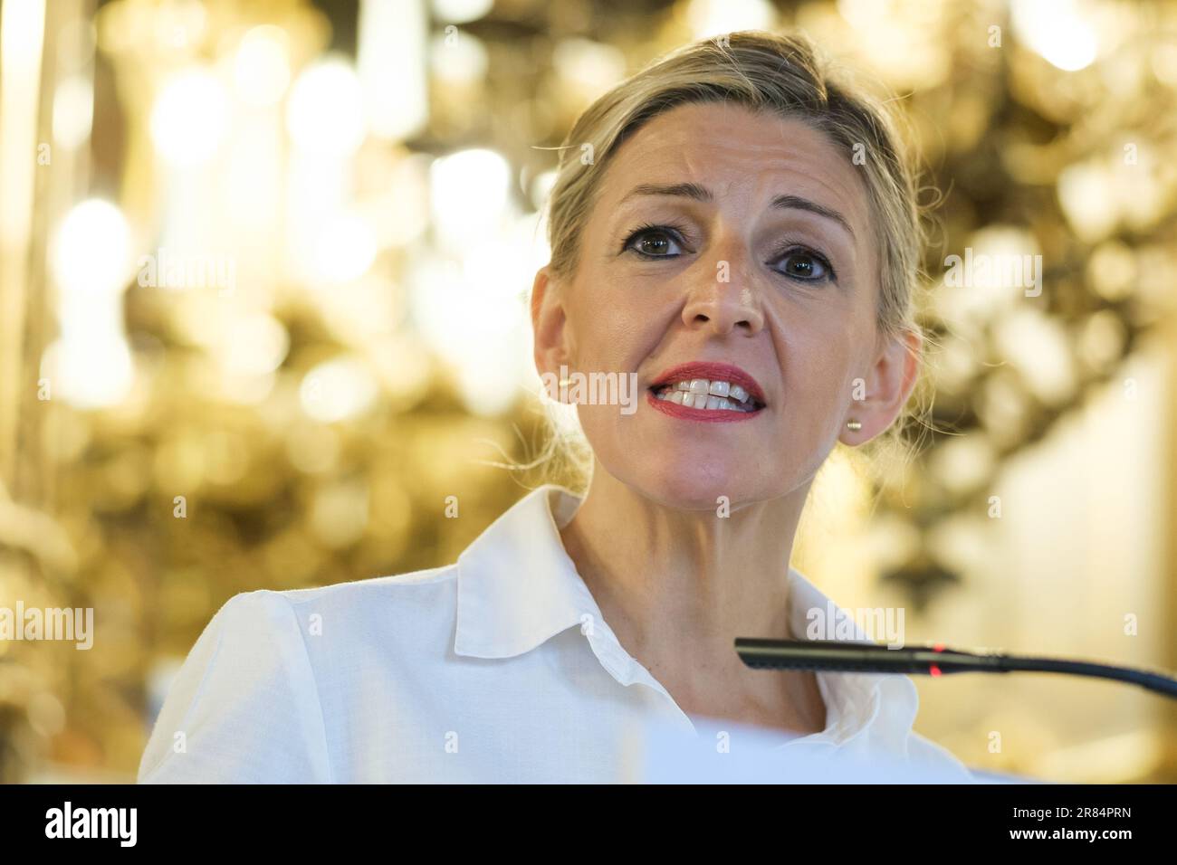 Deuxième vice-président et ministre du travail Yolanda Diaz, lors de la ...