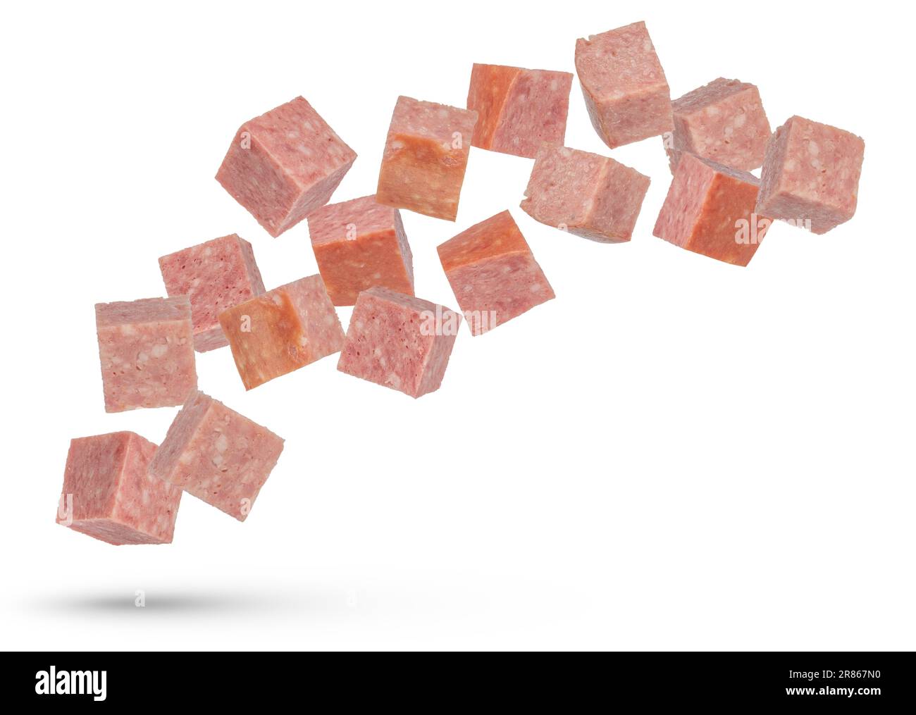 Cubes de jambon Banque d'images détourées - Alamy