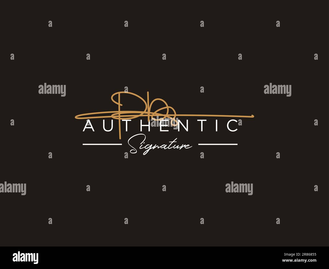 Modèle de logo de signature PB Vector Image Vectorielle Stock - Alamy