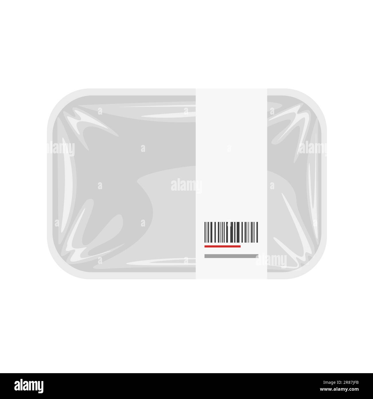 Conteneur alimentaire en plastique blanc transparent. Vider la boîte du ...