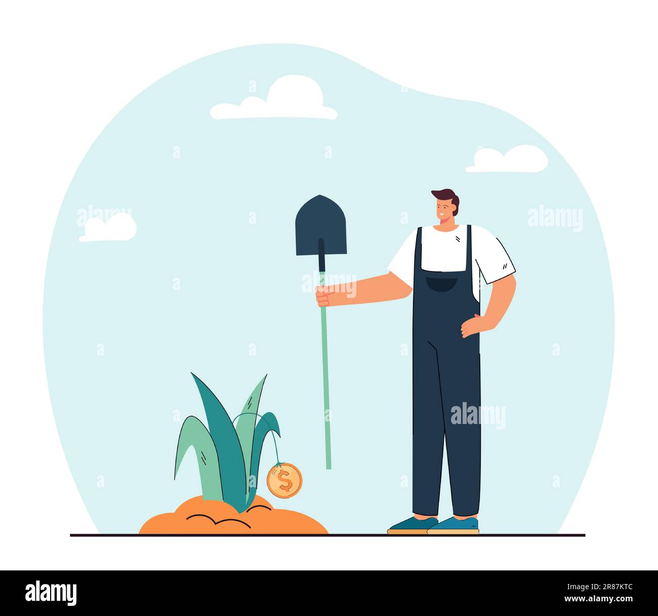 Jardinier dessin animé Banque d'images détourées - Alamy