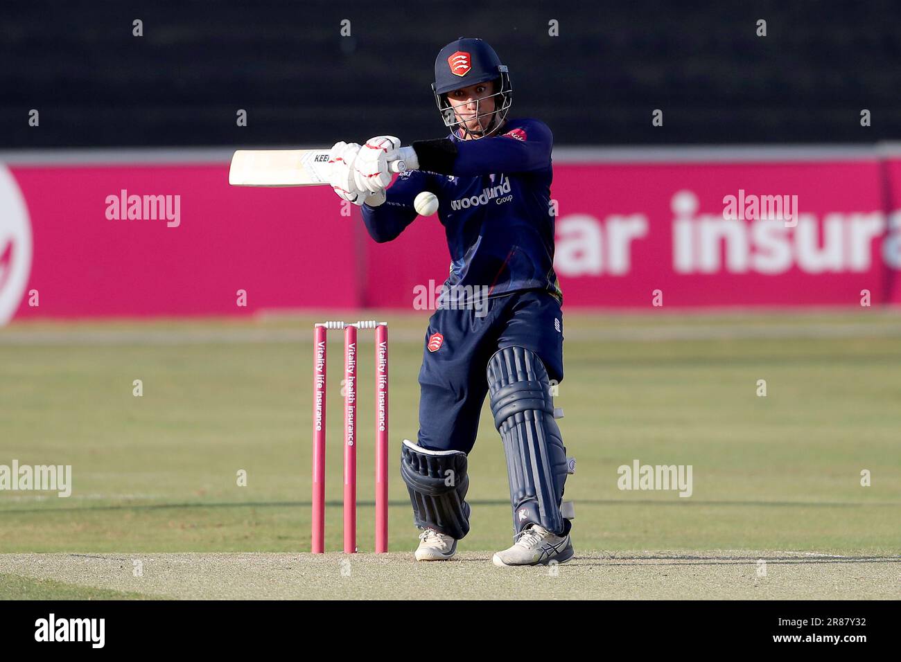 Robin Das dans l'action de batting pour Essex pendant Essex Eagles vs ...