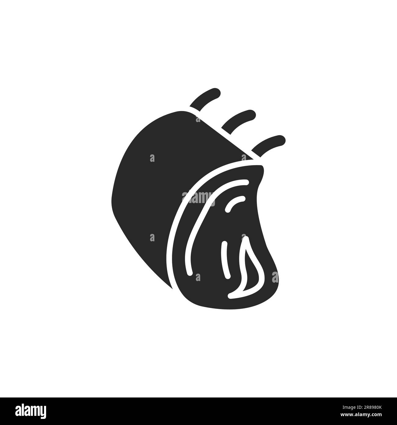 Icône de la ligne de couleur de la viande d'agneau. Pictogramme pour ...