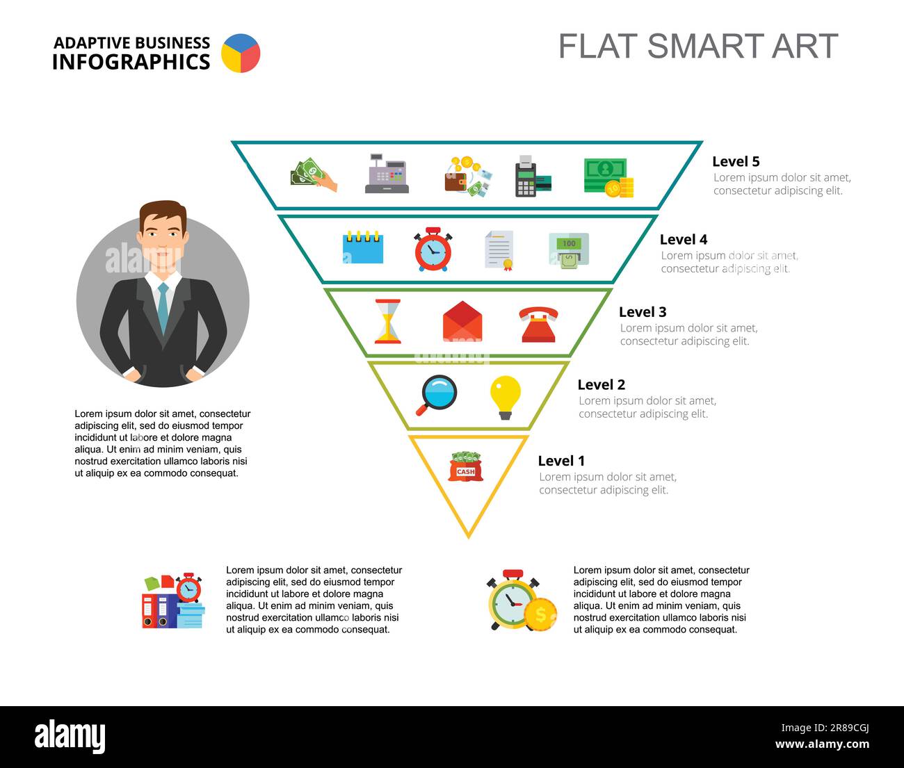 La pyramide inversée Banque d'images vectorielles - Alamy