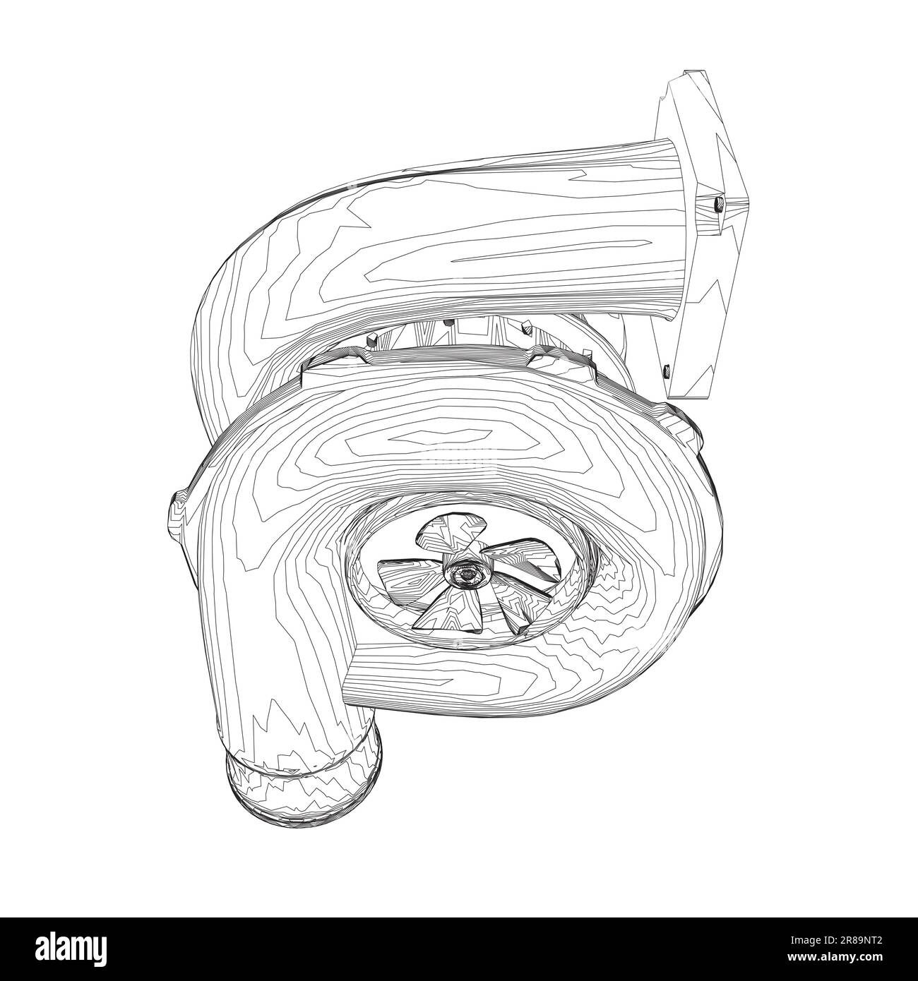 Fonctionnement du rotor de la turbine à vapeur. Illustration ...