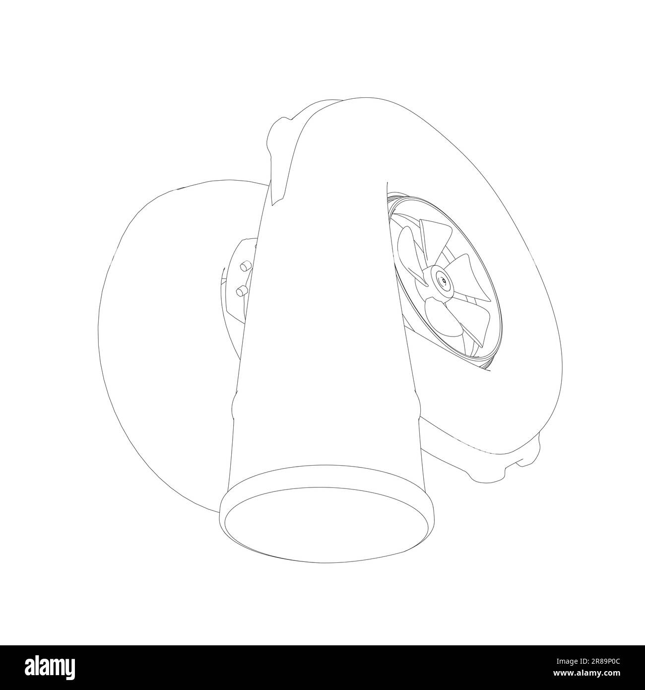 Fonctionnement du rotor de la turbine à vapeur. Illustration ...