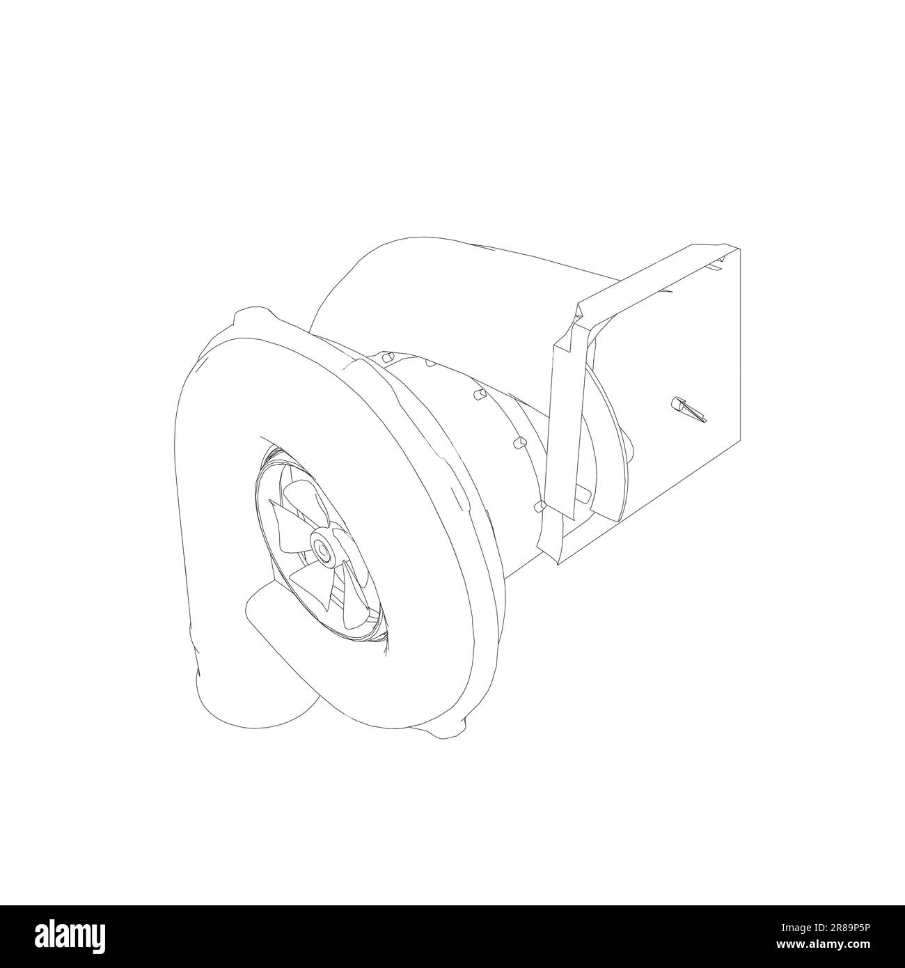 Fonctionnement du rotor de la turbine à vapeur. Illustration ...