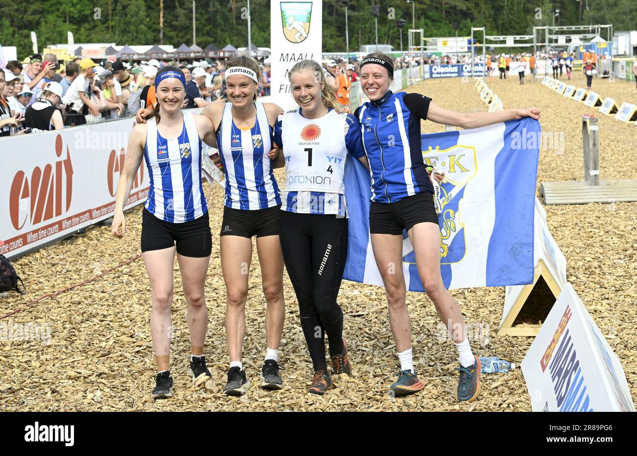 Ingrid Lundanes, Sanna Fasth, Sara Hagström et Simona Aebersold de l'IFK Göteborg, en Suède ...