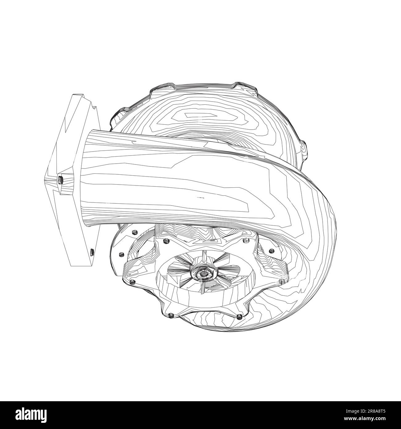Fonctionnement du rotor de la turbine à vapeur. Illustration ...