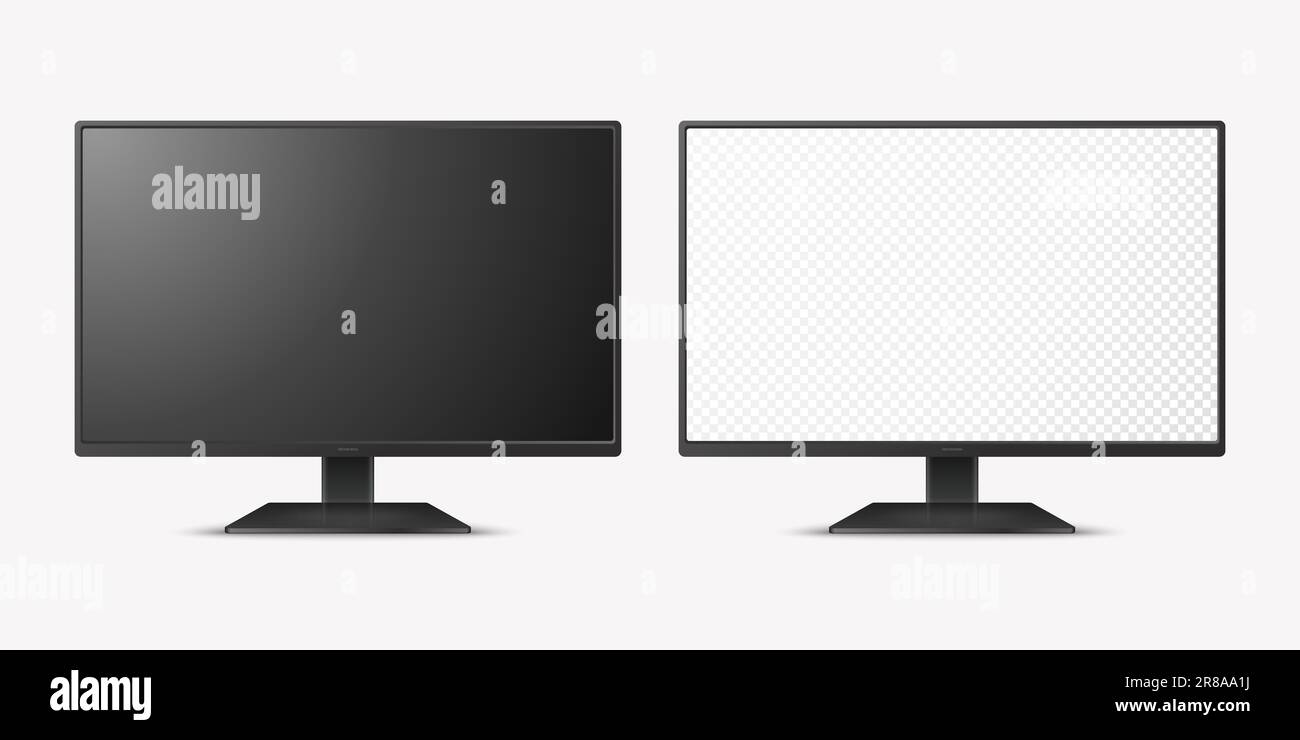 Vector 3D Ecran TV moderne et réaliste. Ecran LCD minimaliste et ...
