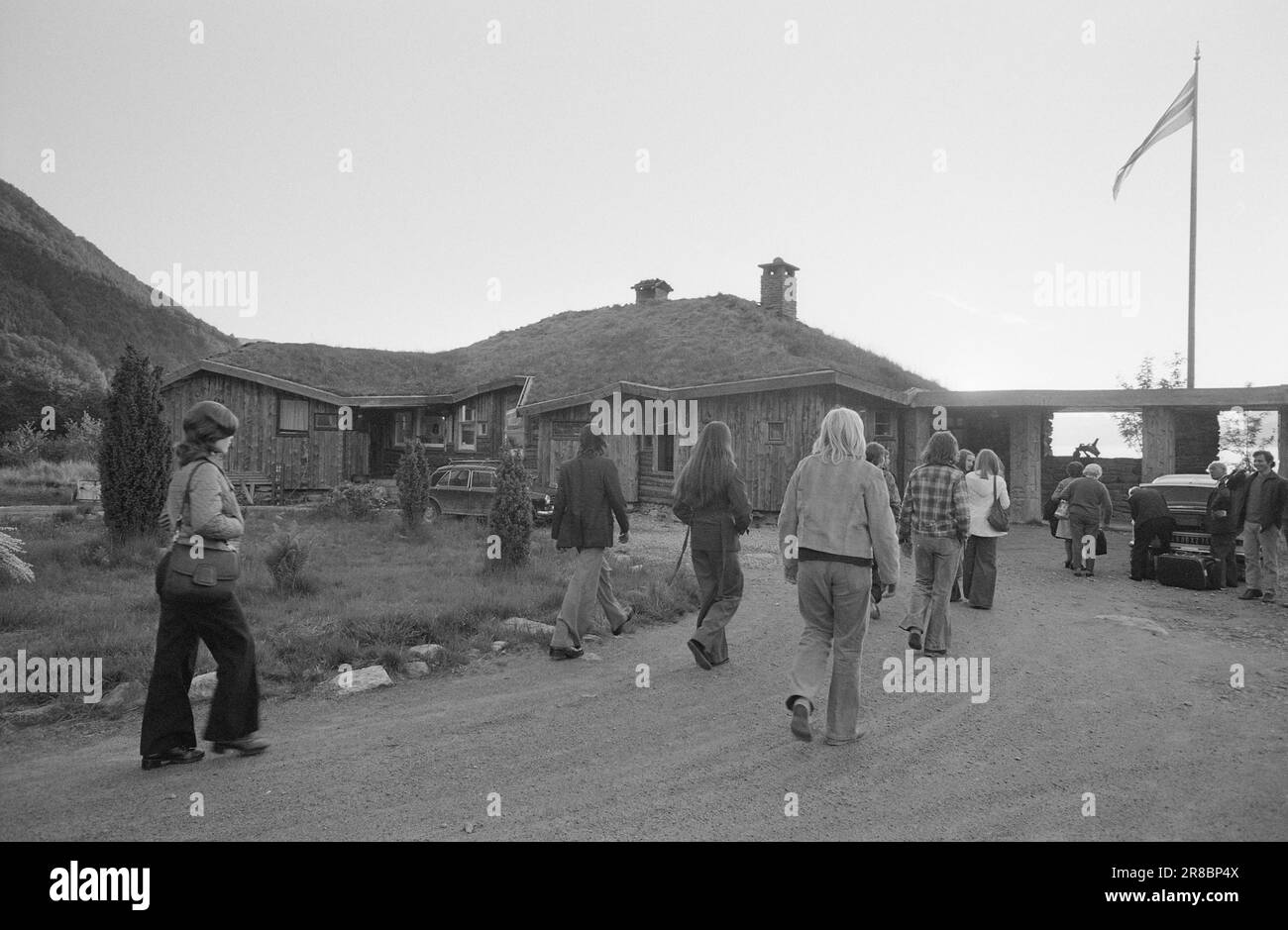 Maisons bergen Banque d'images noir et blanc - Alamy