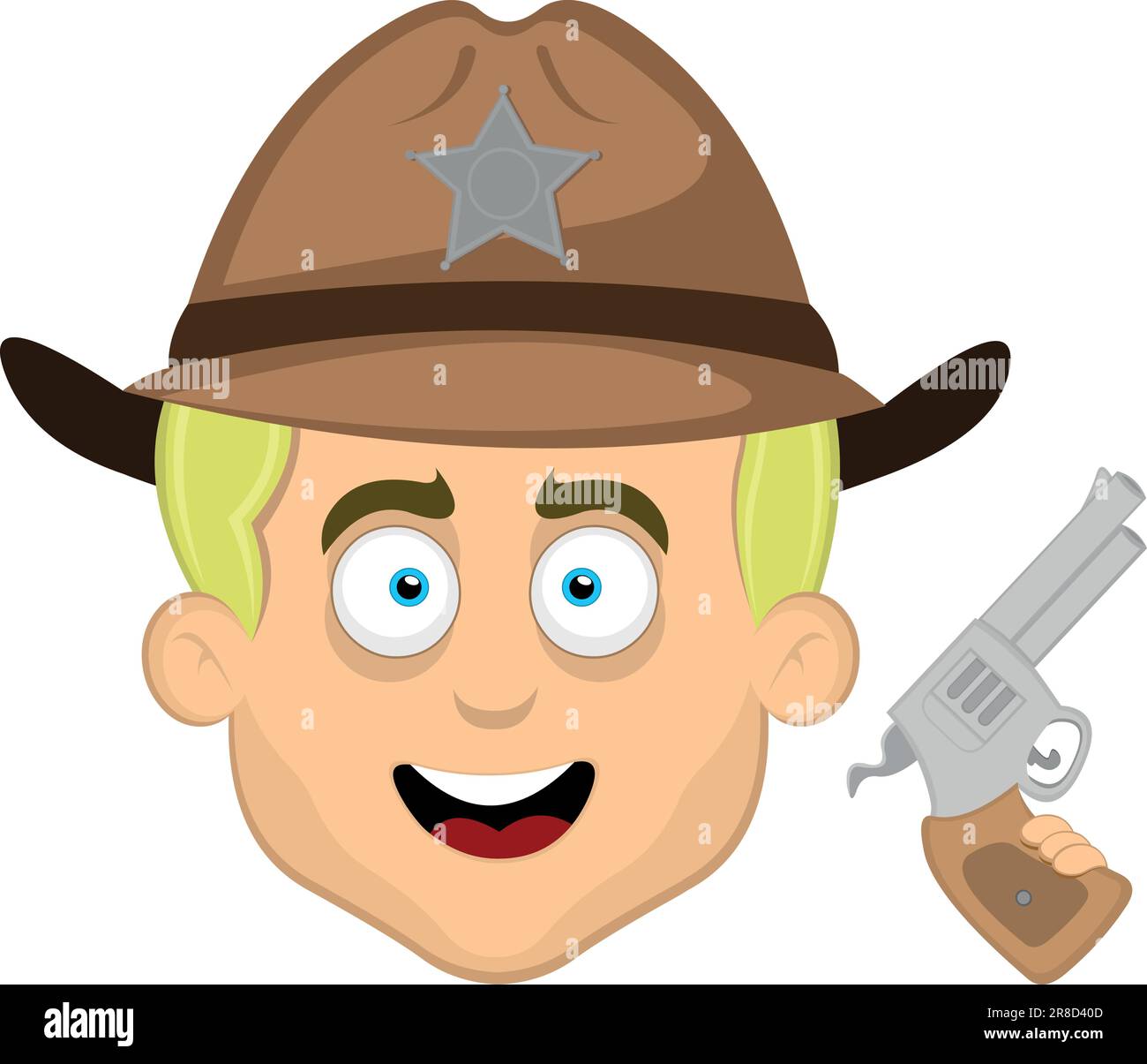 Revolver sheriff Banque d'images vectorielles - Alamy