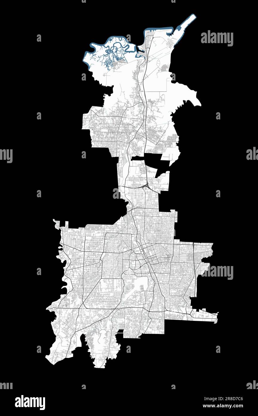 Carte Medan. Carte détaillée du quartier administratif de Medan ...