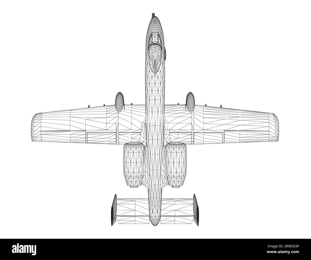 Wireframe combat Aircraft in Isolate sur fond blanc. Avions de combat ...